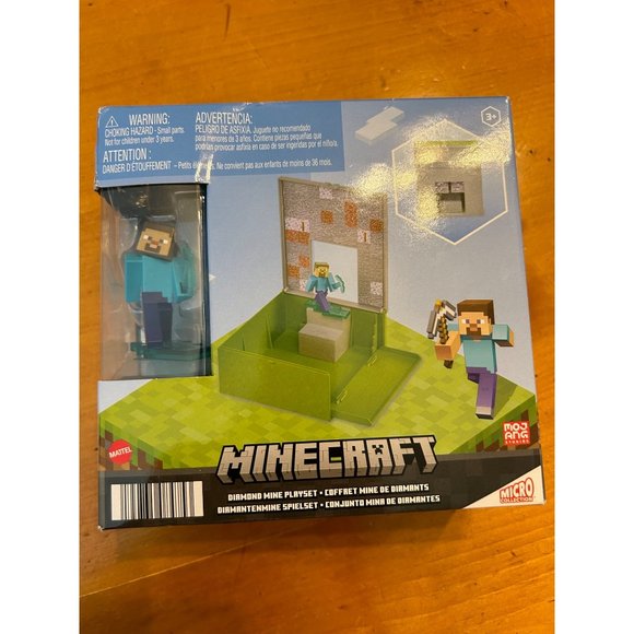 Mattel | Toys | New Minecraft Micro Collection Diamond Mine Playset ...